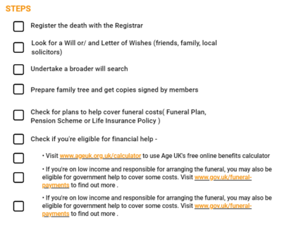 What to do when someone dies - Settld.